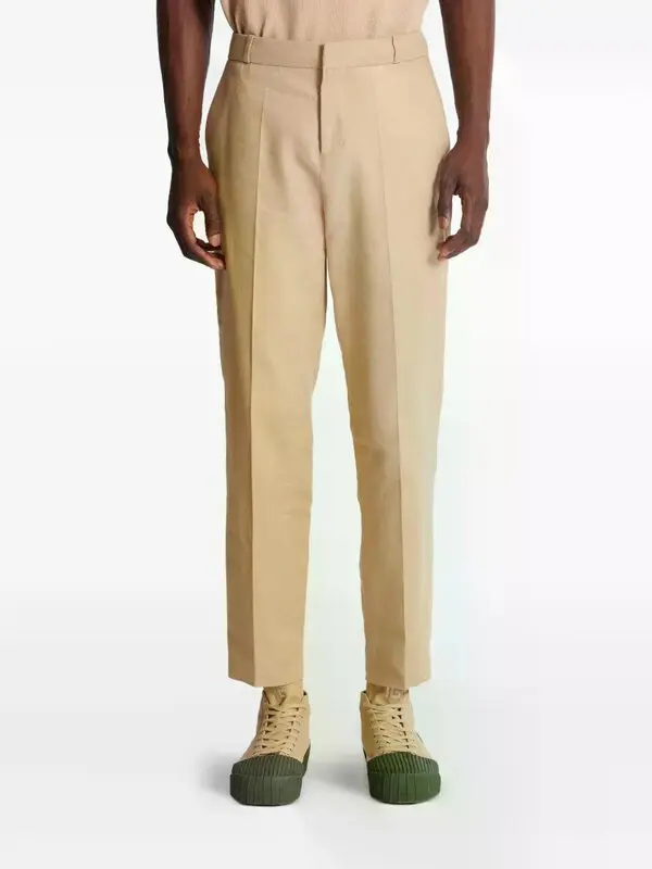 Balmain Pressed-crease Trousers - Neutrals