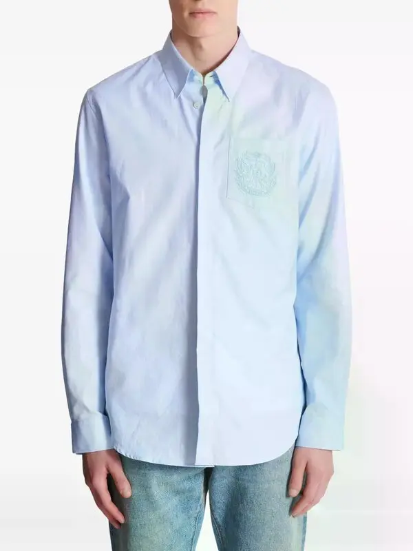Balmain Logo-embroidered Shirt - Blue
