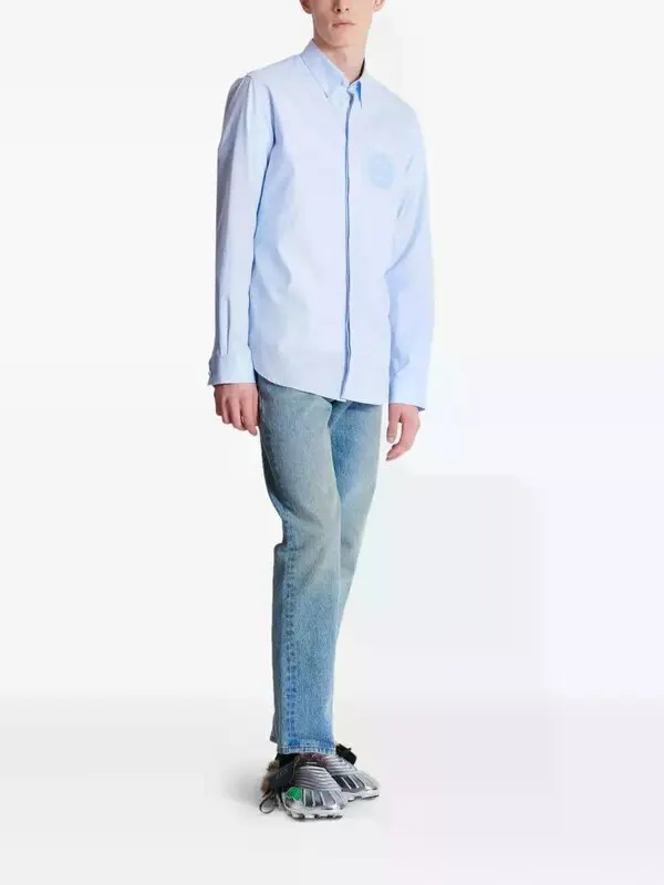 Balmain Logo-embroidered Shirt - Blue
