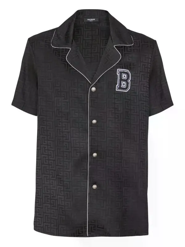 Balmain Varsity Pyjama Shirt - Black
