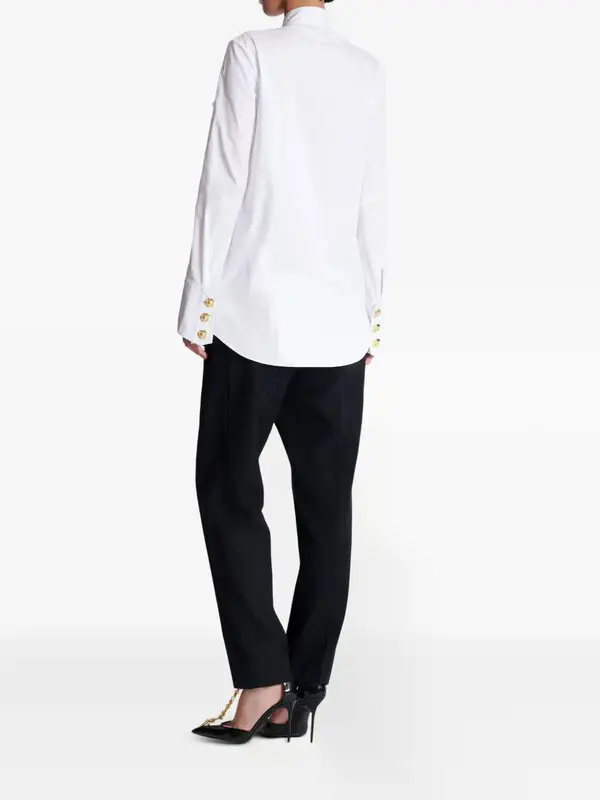 Balmain Ruffled Poplin Shirt