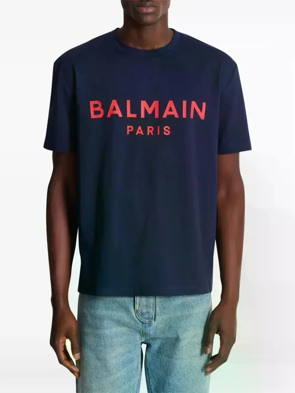 Balmain Logo-print T-shirt - Blue