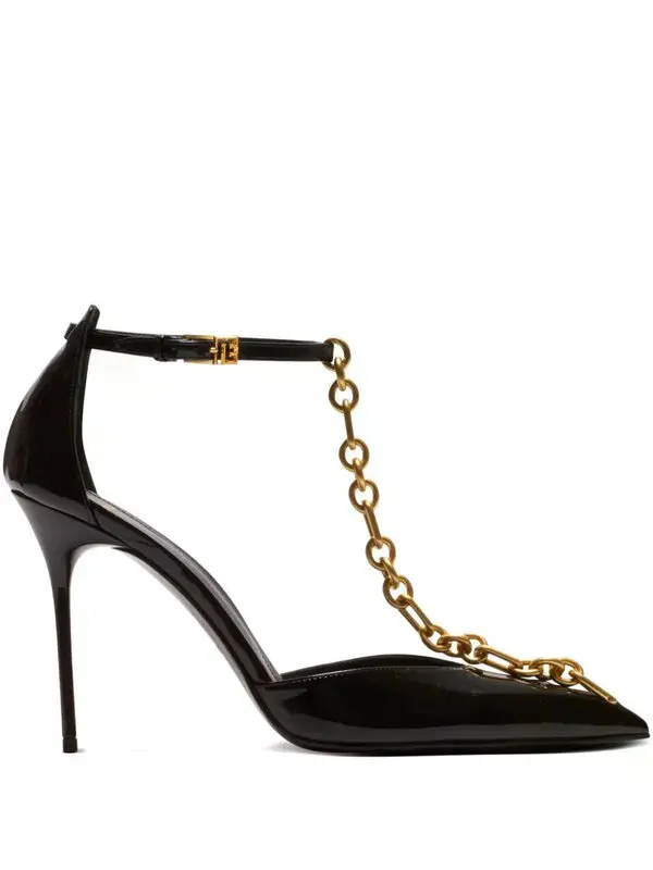 Balmain Sync Patent Leather Pumps - Black