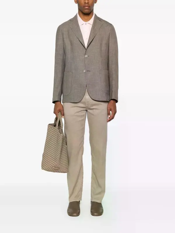 BARBA NAPOLI Single-breasted Blazer - Brown