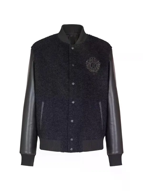 Balmain Varsity Bomber Jacket - Black