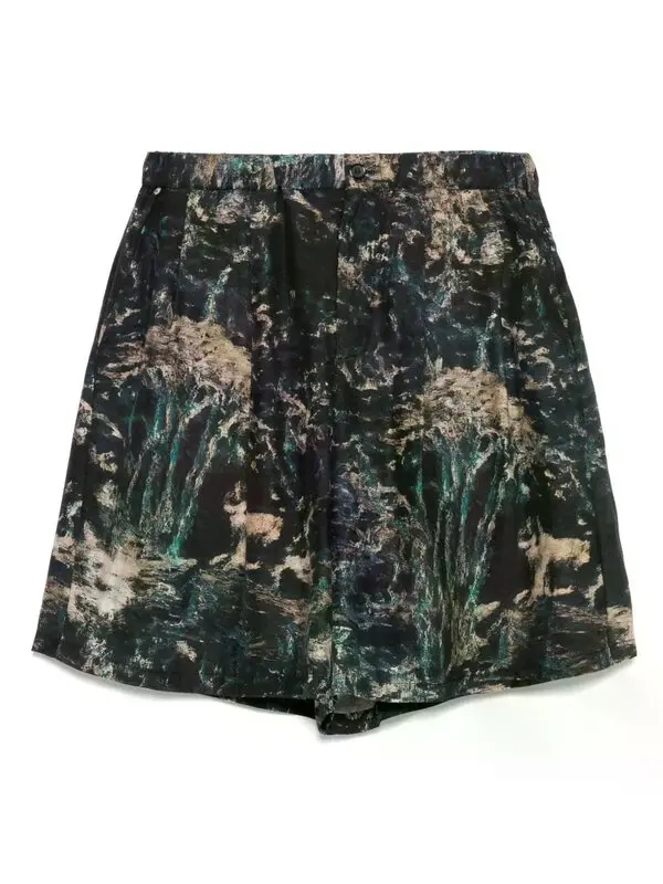 TAAKK Graphic-printed Shorts - Black