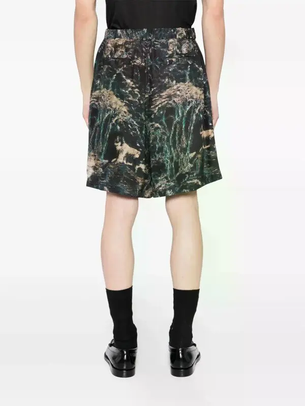 TAAKK Graphic-printed Shorts - Black