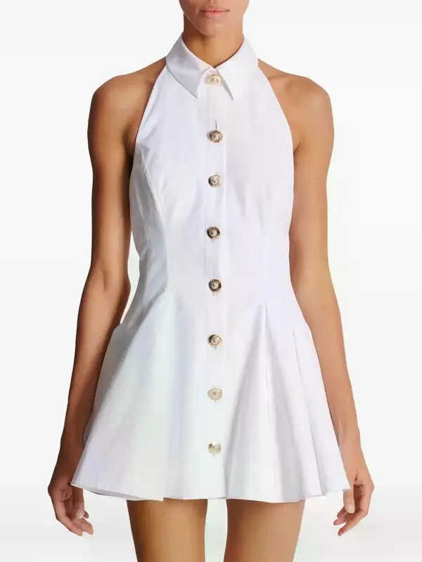 Balmain Poplin Backless Dress