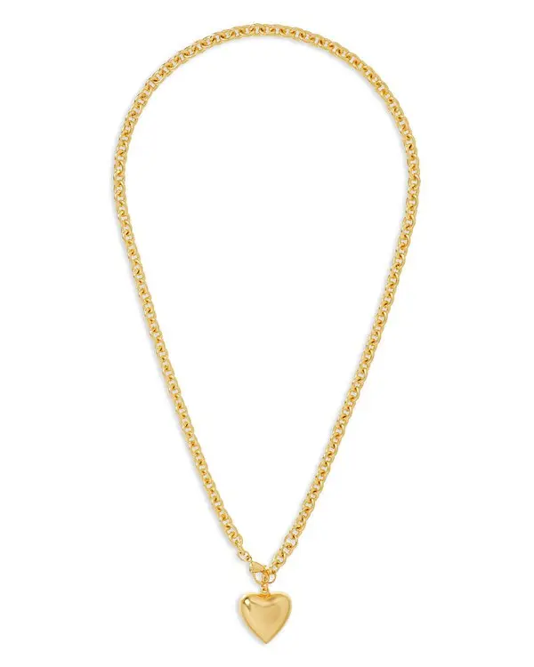 ROXANNE ASSOULIN Mini Puffy Heart Pendant Necklace - Gold