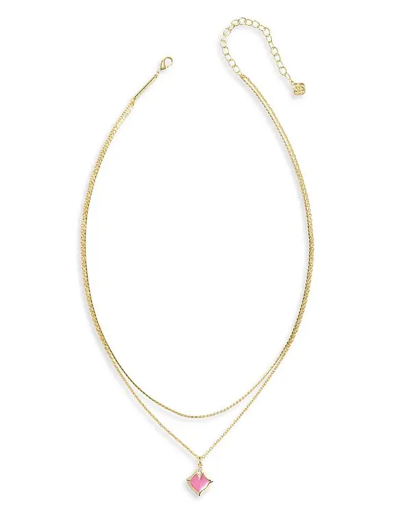 Kendra Scott Joelle Multi Strand Necklace - Gold/pink