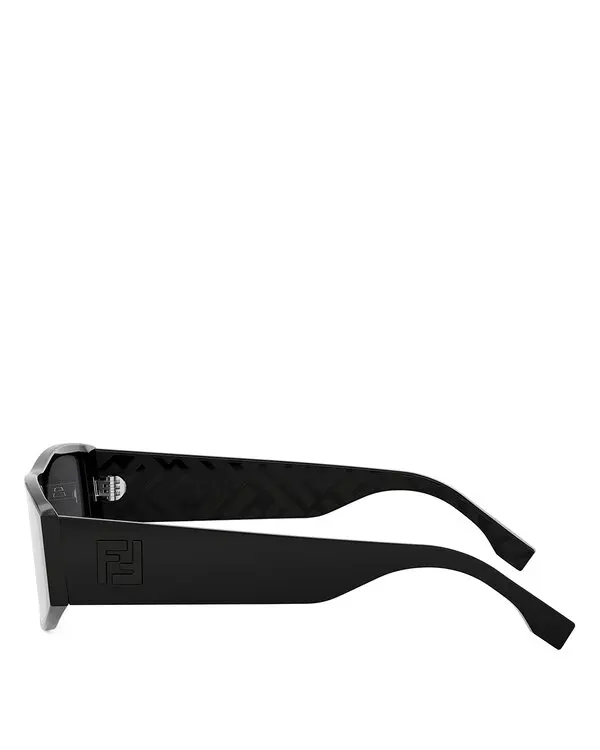 Fendi Ff Squared Geometric Shield Sunglasses, 133mm