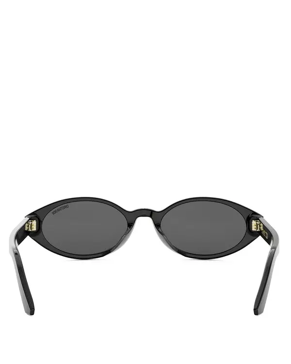 Dior Pacific R1i Oval Sunglasses - Black/smoke
