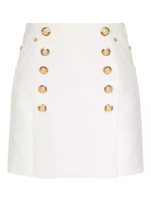 Balmain Canvas Skirt - White