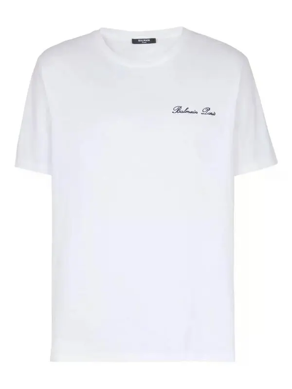 Balmain Embroidered Signature T-shirt - White