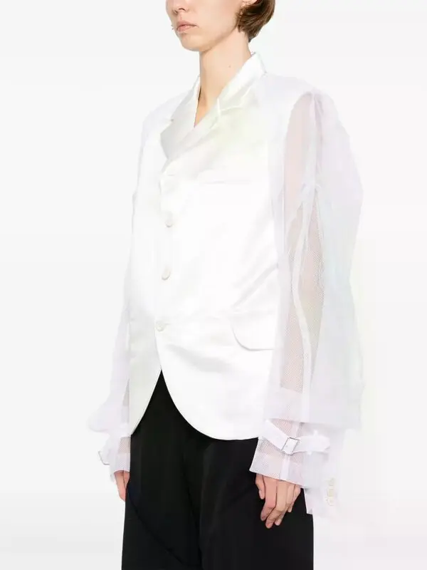 Comme Des Garçons Tulle-inserts Blazer