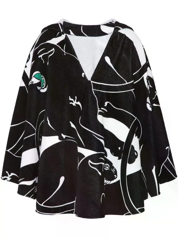 Valentino Garavani Panther Terry Cape - Black