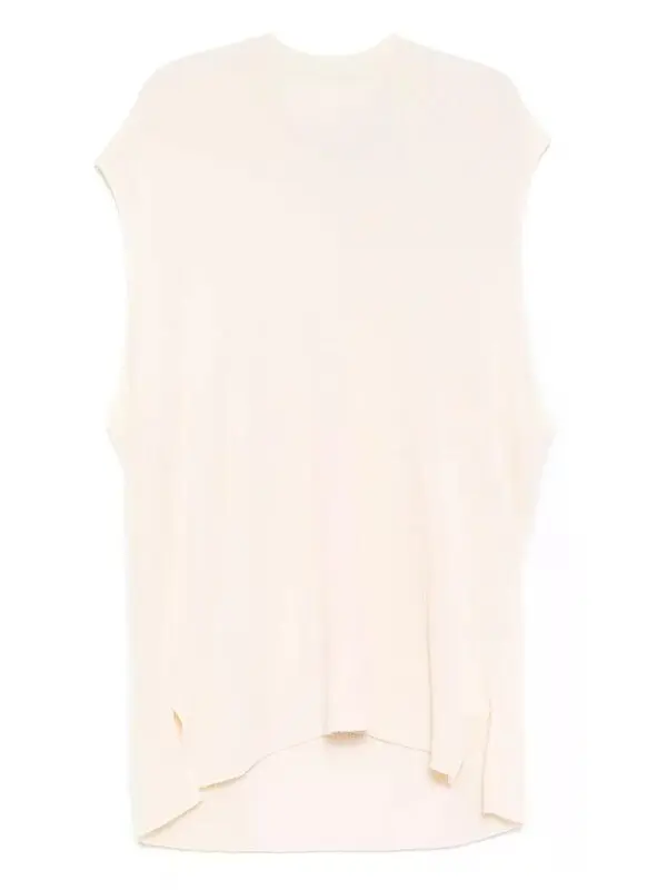 Issey Miyake Tight Twist Cotton Vest - Neutrals