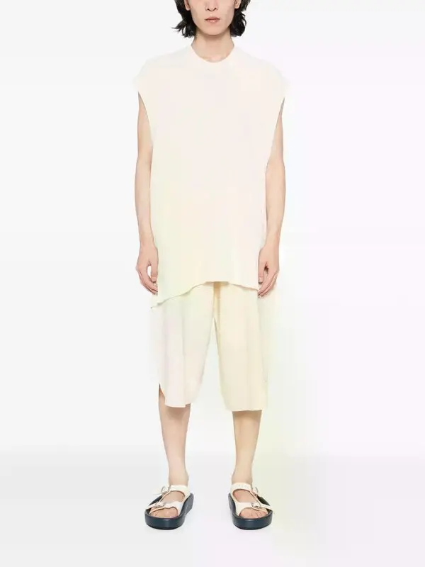 Issey Miyake Tight Twist Cotton Vest - Neutrals