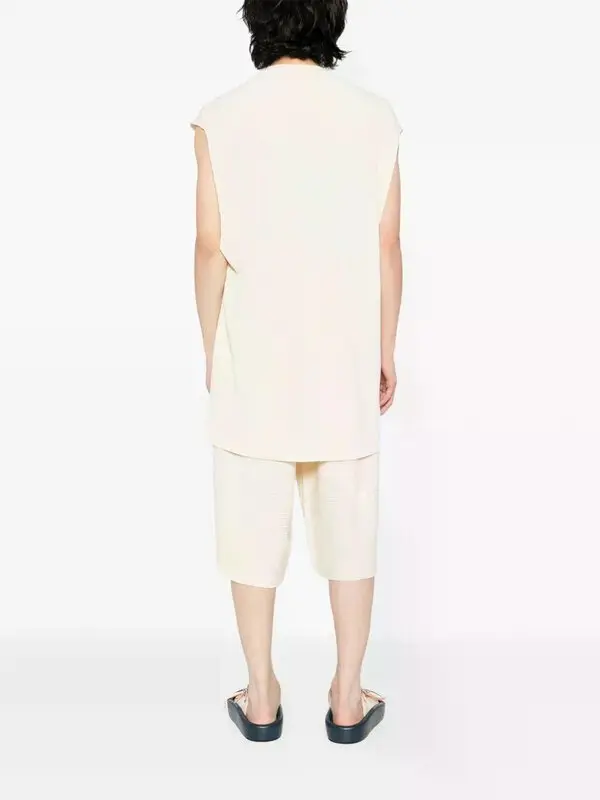 Issey Miyake Tight Twist Cotton Vest - Neutrals
