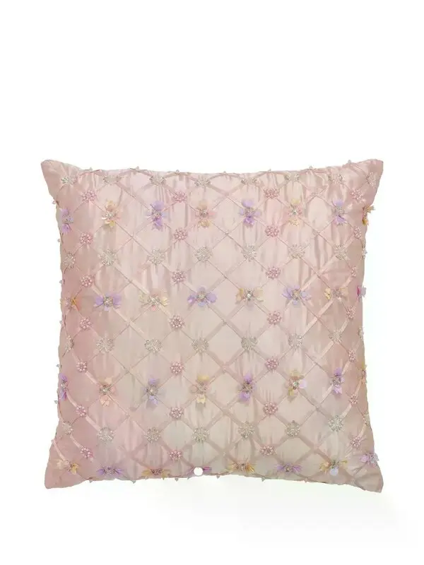TUTU DU MONDE Floral Lattice Cushion Cover - Pink