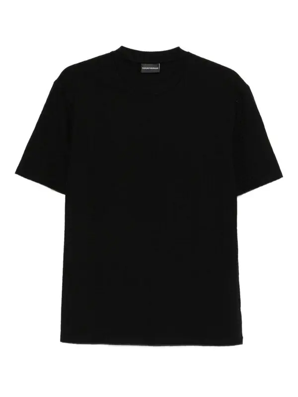 Emporio Armani Logo Cotton T-shirt - Black