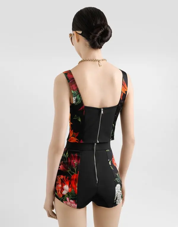 Dolce & Gabbana Floral- Satin Corset