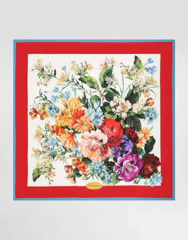 Dolce & Gabbana 90x90 Silk Twill Foulard - Multicolor
