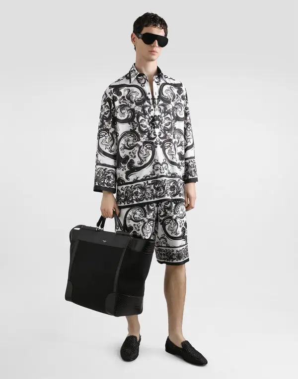Dolce & Gabbana Majolica-print Silk Twill Trousers