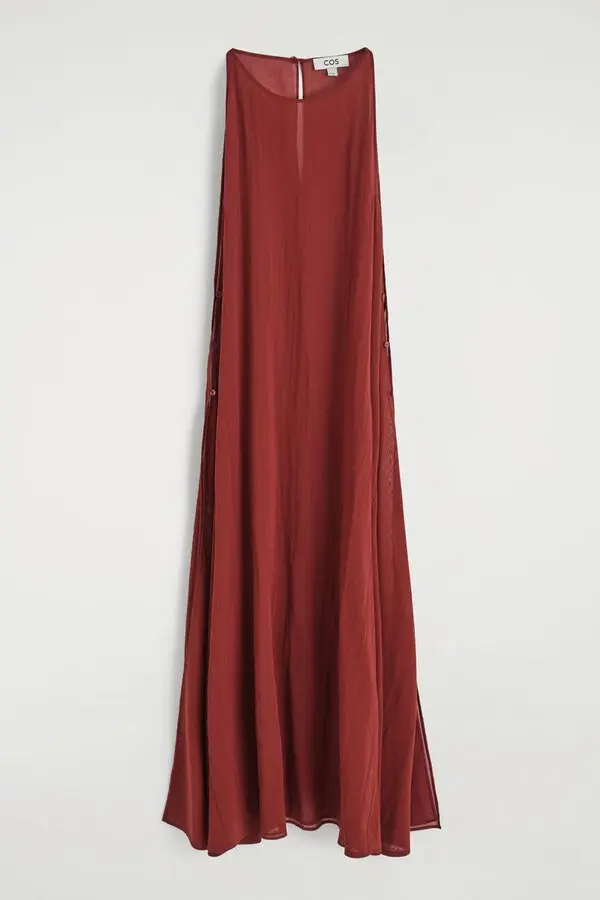 cos sheer maxi dress Cos Sheer Maxi Dress In Black - 50% Off