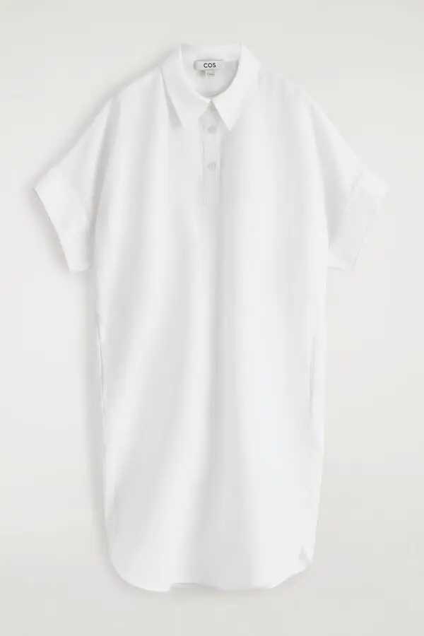 Cos Rounded Linen-cotton Shirt Dress