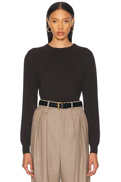 Saint Laurent Crewneck Cashmere Sweater - Ebene