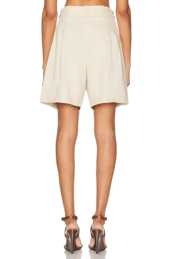 Ronny Kobo Andora Linen Blend Shorts - Ivory