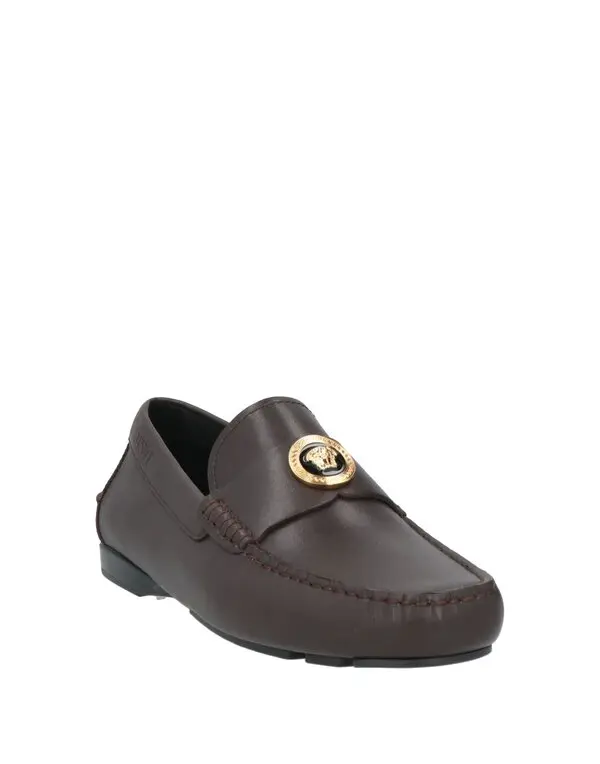 Versace Leather Driving Loafers