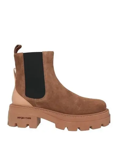 SERGIO ROSSI Ankle Boots In Cowhide - Camel