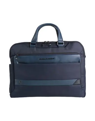PIQUADRO Handbag In Cow Leather, Eva Nylon, Polyester, And Metal - Navy