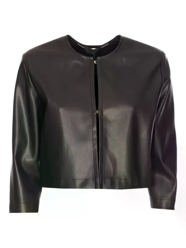 Liu Jo Coated Cropped Jacket - Black