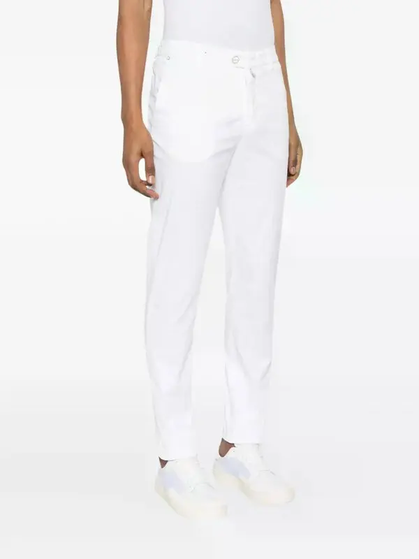 Kiton Logo-patch Trousers - White
