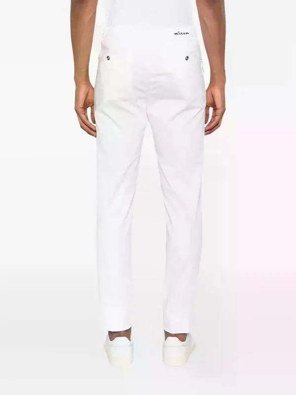 Kiton Logo-patch Trousers - White
