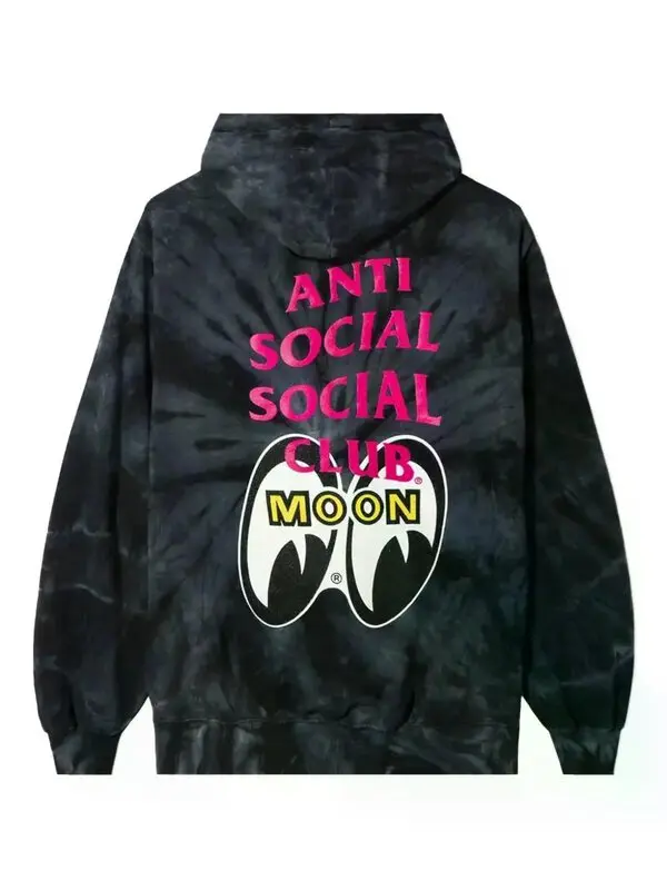 Anti Social Social Club Stacked Tie Dye Hoodie Black Editorialist