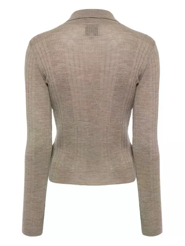REFORMATION Hermia Polo Top - Brown