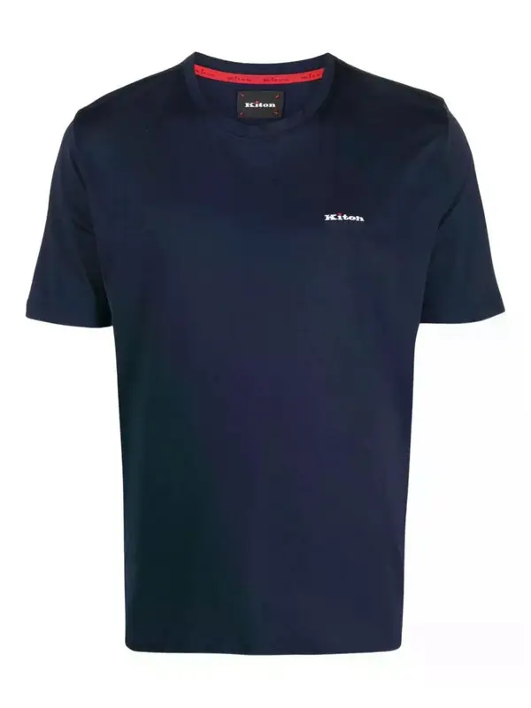 Kiton Logo-embroidered T-shirt