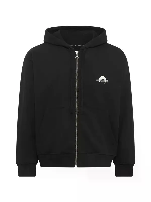 MARINE SERRE Ms Sport Zipped Hoodie - Black