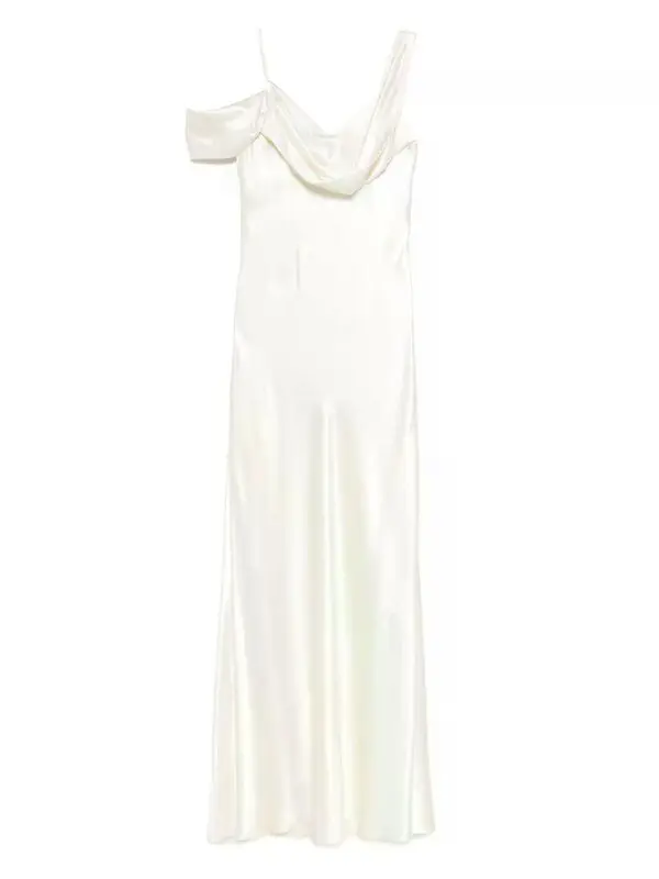 REFORMATION Ronda Strappy Draped Dress - Neutrals