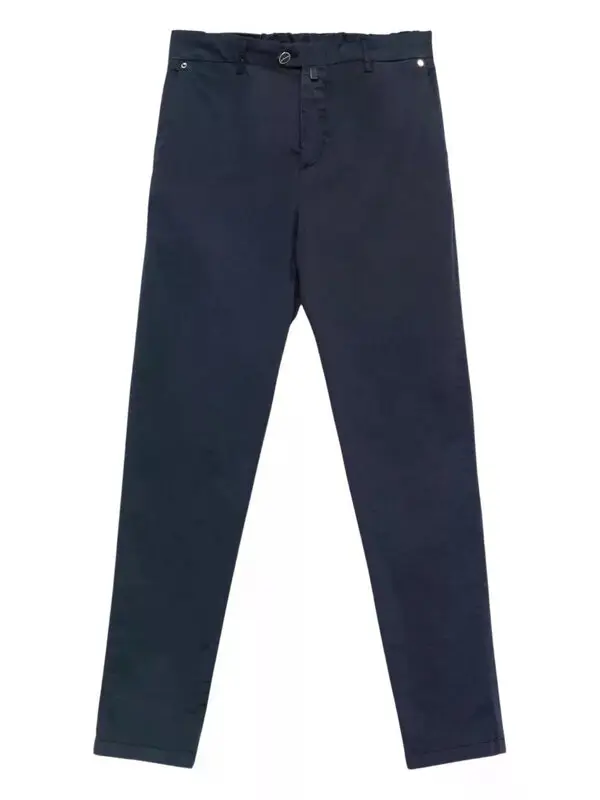 Kiton Logo Patch Trousers - Blue