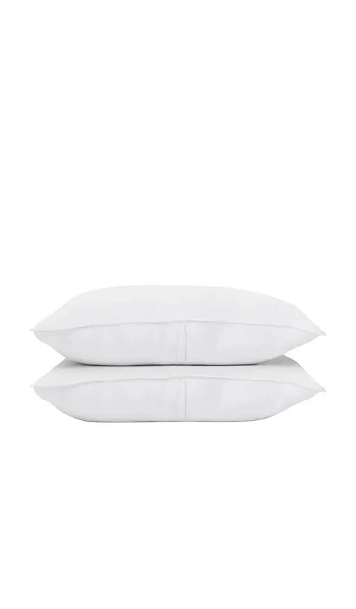 Barefoot Dreams King Washed Bamboo Fitted Pillowcase Set - White