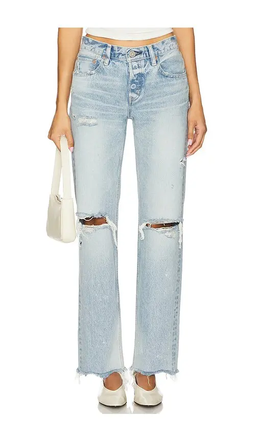 Moussy Vintage Odessa Straight-low Jeans