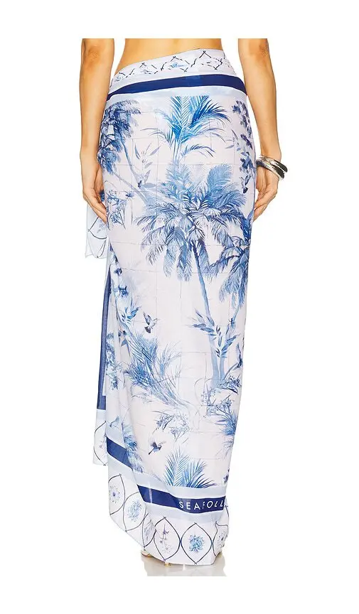 Seafolly Marbella Sarong In Blue