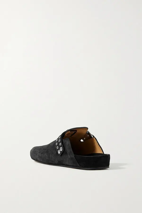 Isabel Marant Mirvin Buckled Suede Slippers
