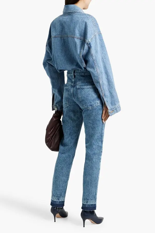 MARANT ETOILE Sulanoa High-rise Slim-leg Jeans - Light Denim