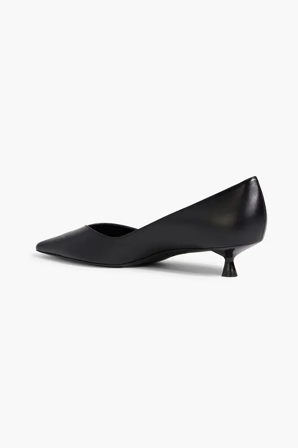 STUART WEITZMAN Eva 35 Leather Pumps - Black